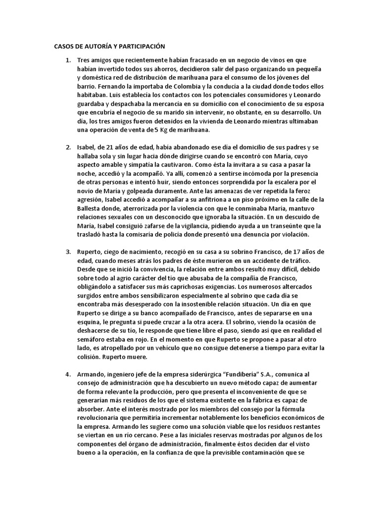 Ejemplos de Casos de Autoría | PDF