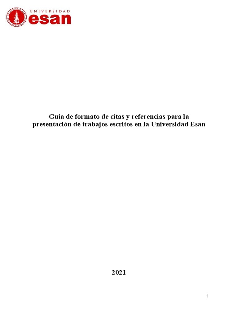 Guia para La Presentacion de Trabajos Escritos APA UE2021 | PDF | Estilo apa | Podcast
