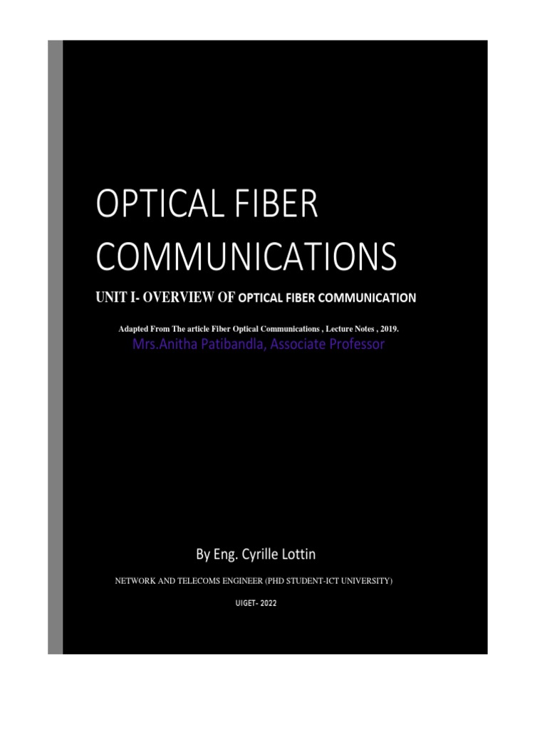 Overview of Optical Fiber Communication | PDF | Optical Fiber | Fiber ...
