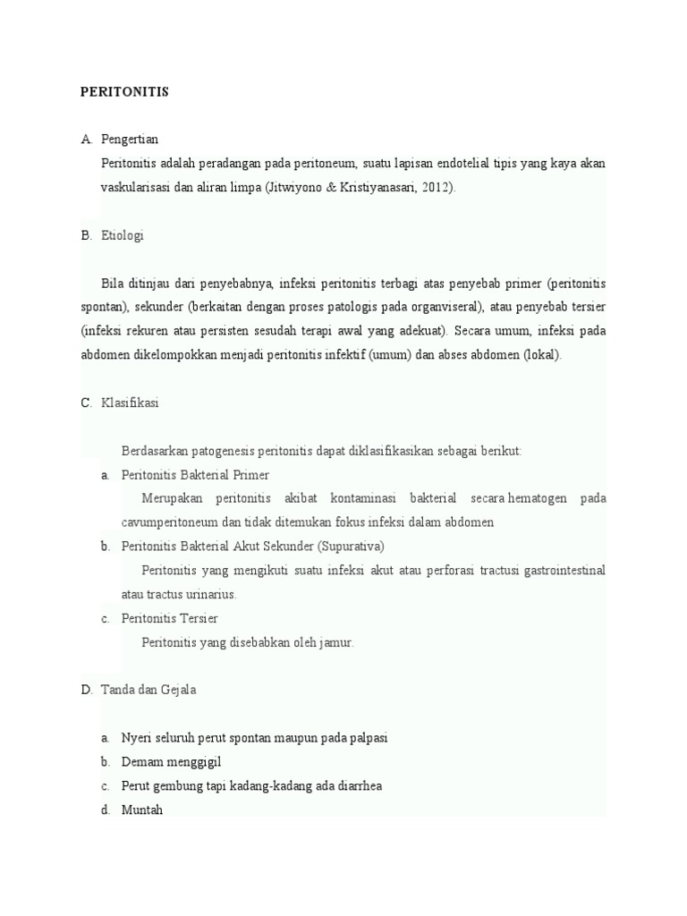 PERITONITIS | PDF