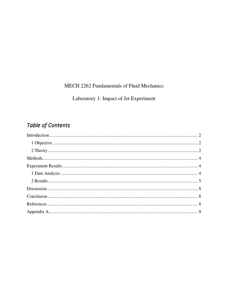 MECH 2262 Lab 1 | PDF