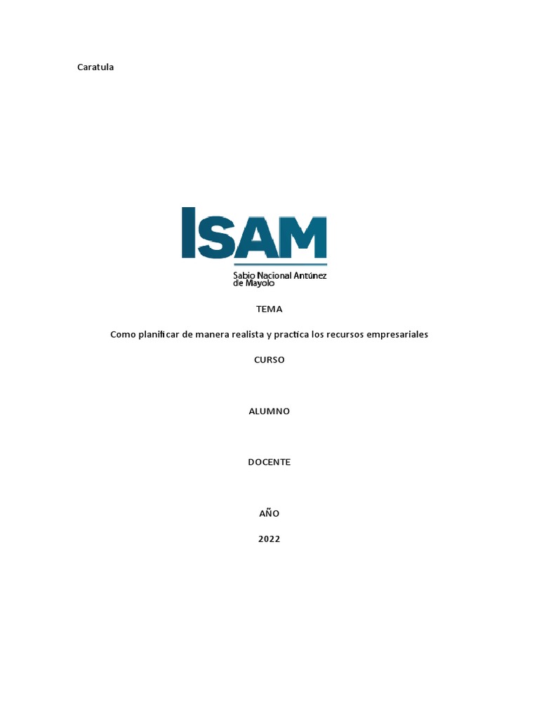 Trabajo Isam.. Avanse | PDF | Planificación de recursos empresariales ...