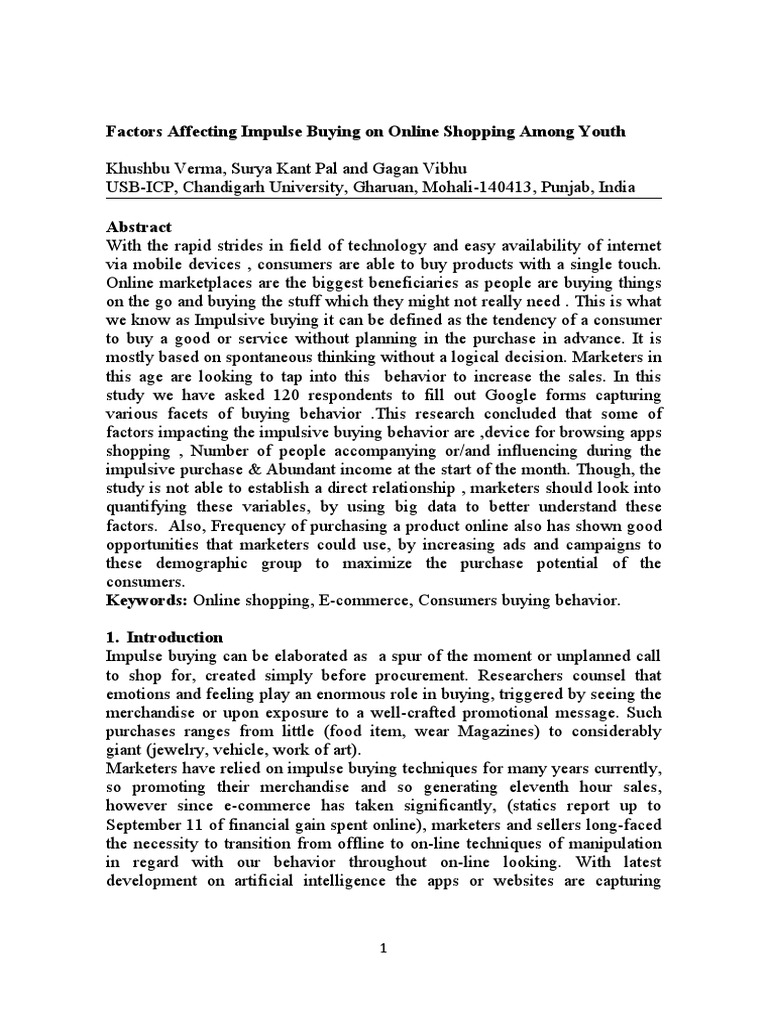 Research Paper Online Shopping | PDF