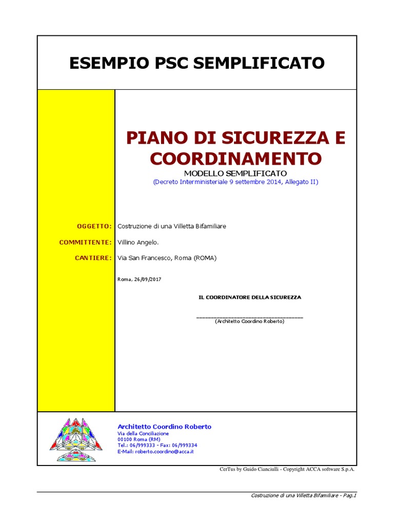 PSC Semplificato Esempio | PDF