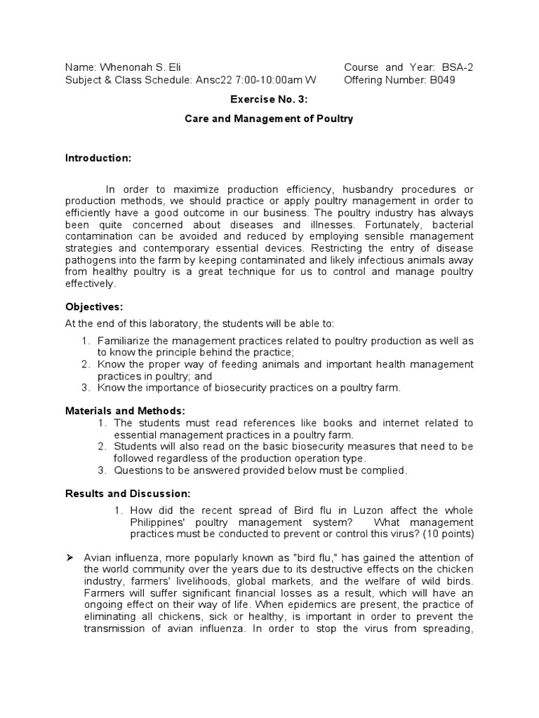 Ansci Lab Exercise-3 | PDF