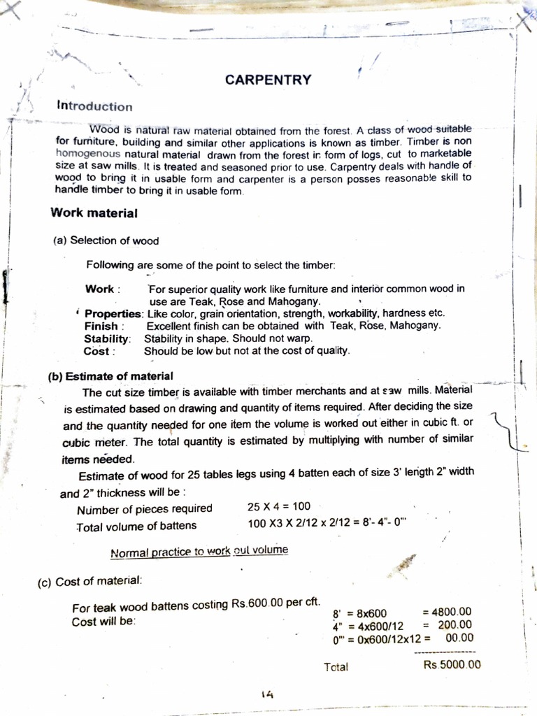 Workshop Carpentry | PDF | Lumber | Wood