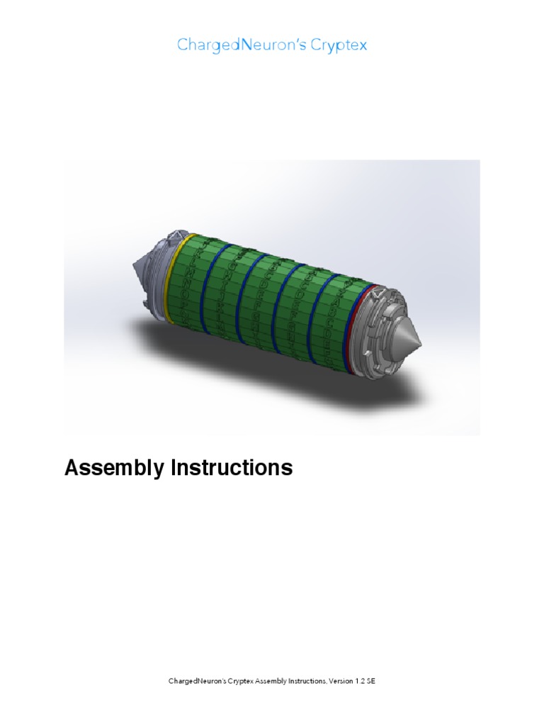 Cryptex Assembly Guide SE Model | PDF