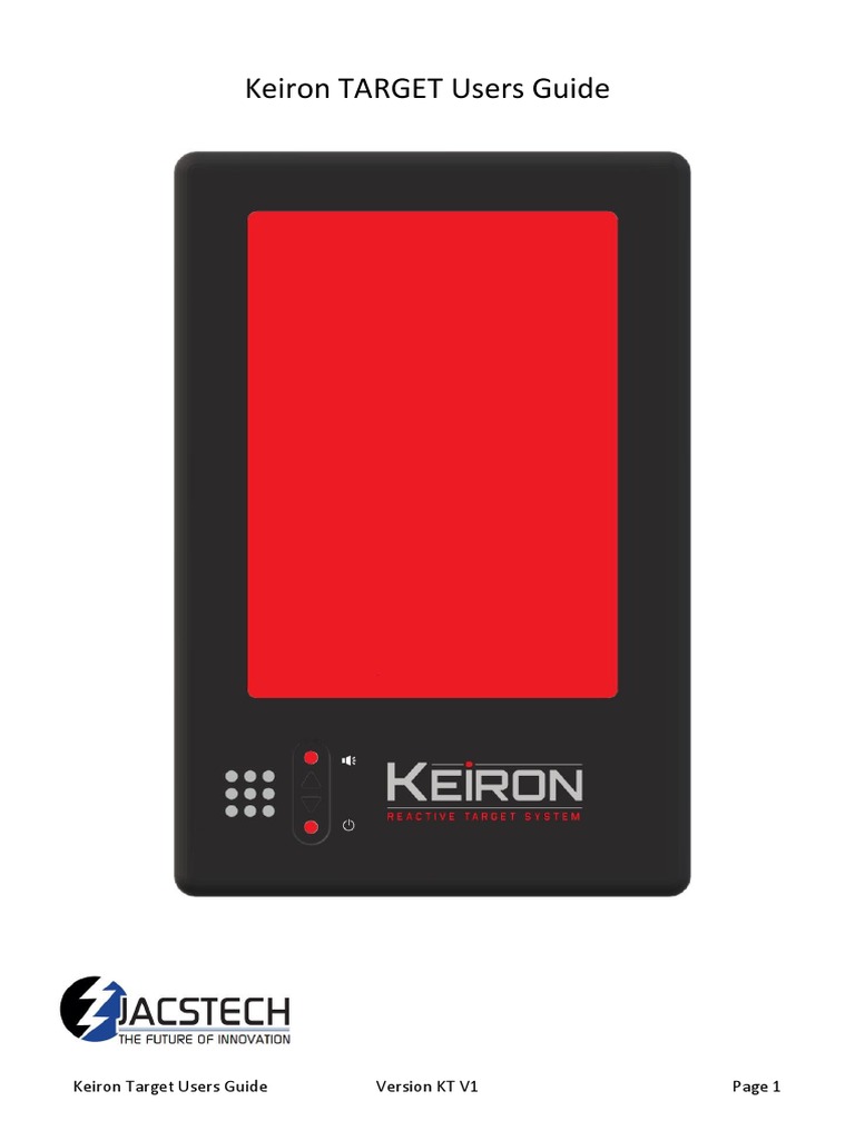 Keiron Target User Manual | PDF | Firearms | Trigger (Firearms)