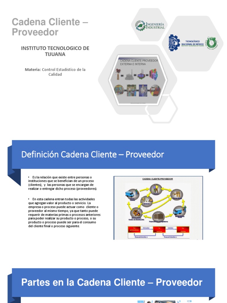 Cadena Cliente-Proveedor y su Estructura | PDF | Calidad (comercial ...