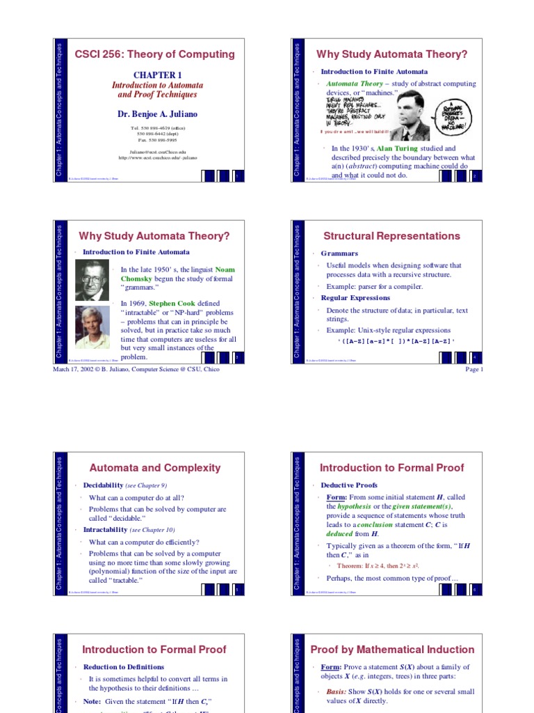 CH 01 | PDF | Mathematical Proof | Computational Complexity Theory