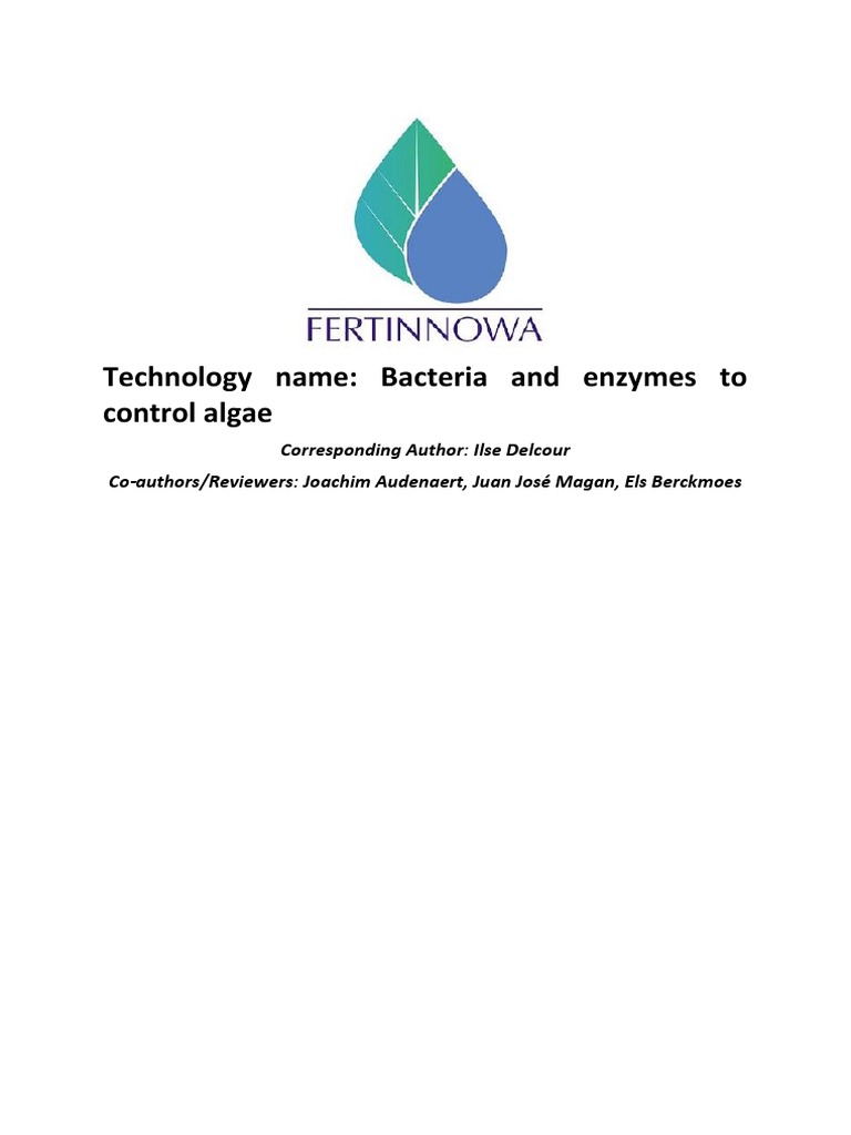 Controlling Algal Growth Through the Application of Bacteria and ...