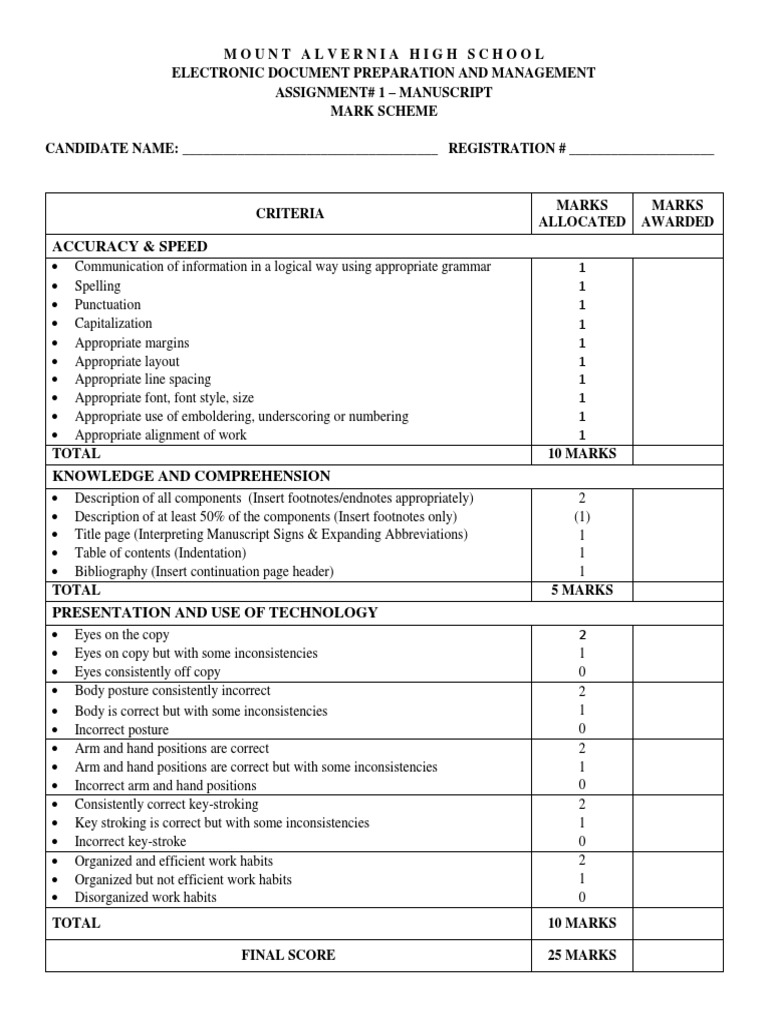 Edpm Sba Mark Shemes Assignment 1-4 | PDF | Page Layout | Menu