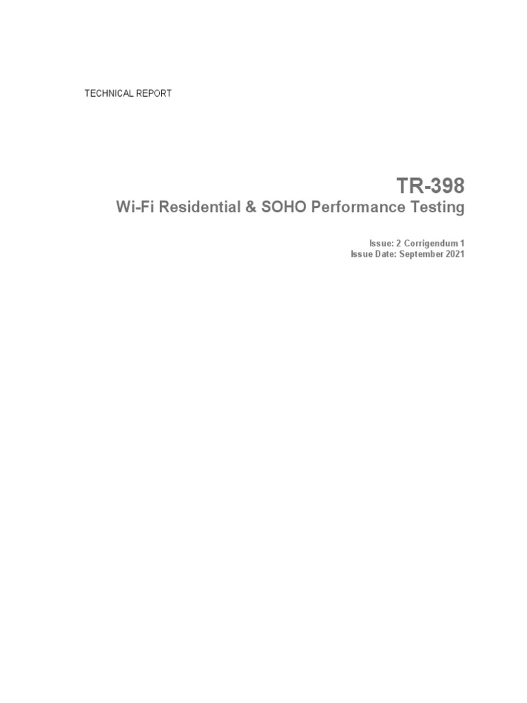 TR 398 | PDF