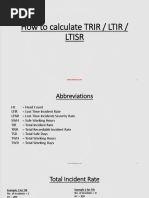 Calculation of LTIFR Safety | PDF