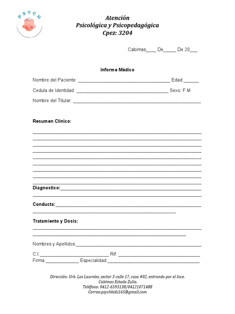 Informe Medico | PDF