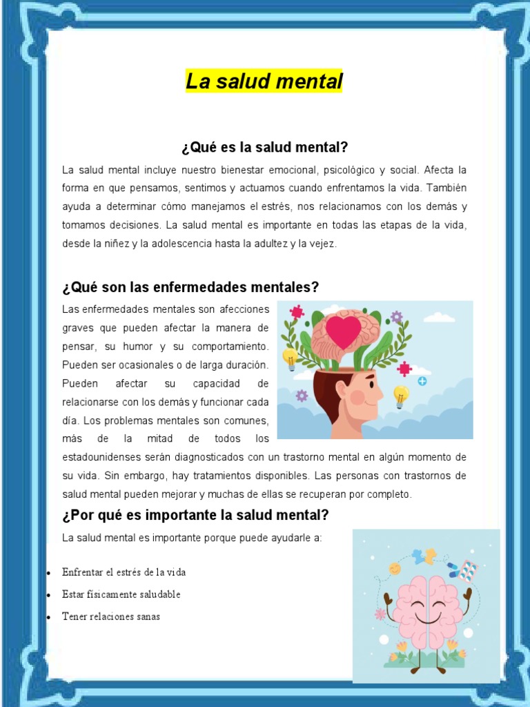 La Salud Mental | PDF | Salud mental | Mente