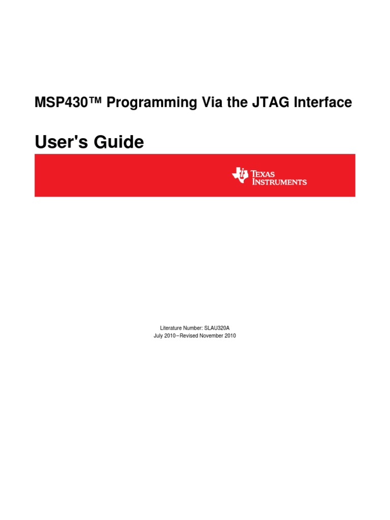 Programming The Msp430 Via The Jtag Interface | PDF | Instruction Set | Central Processing Unit