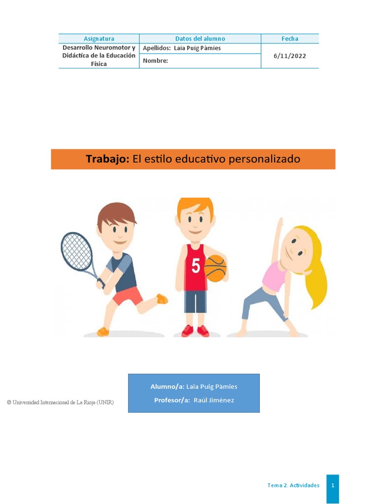 Activitat 1. Estilos de Aprendizaje - Laia Puig | PDF | Aprendizaje ...