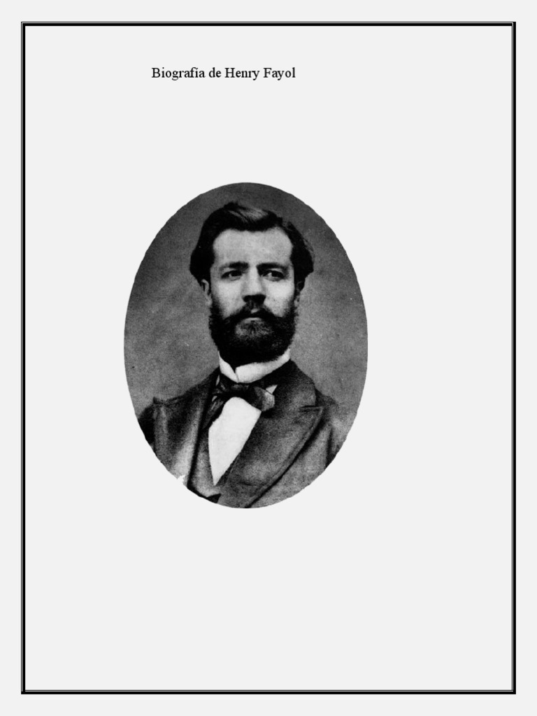 Biografía de Henry Fayol | PDF