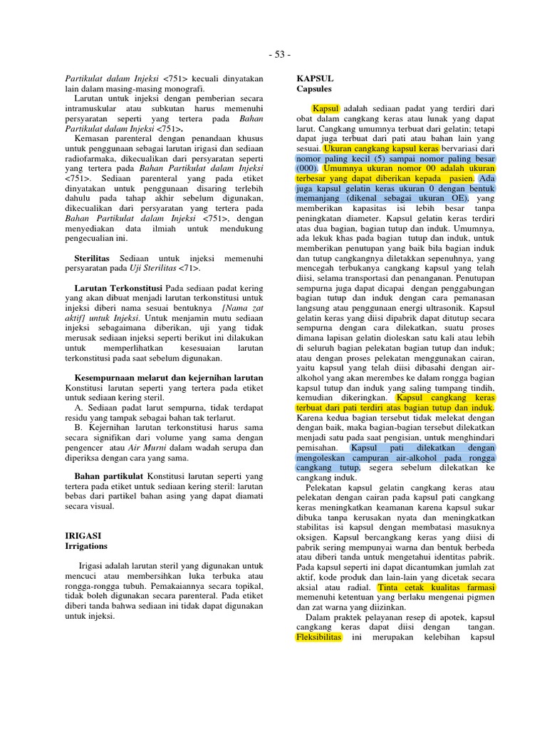 FI VI 2020 - 03 SEDIAAN UMUM - Kapsul | PDF