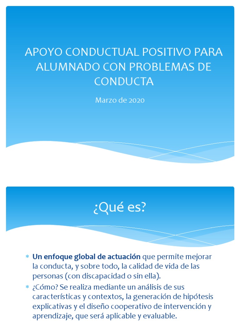 Apoyo Conductual Positivo para Alumnado Con Problemas de Conducta Def | PDF Apoyo Conductual Positivo para Alumnado Con Problemas de Conducta Def | PDF