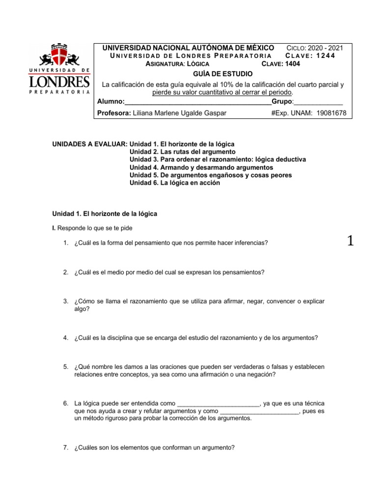 Guía-de-Lógica 2 2022-2023 | PDF | Proposición | Libertad