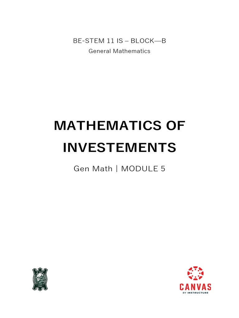 Mathematics of Investments | PDF | Interest | Present Value