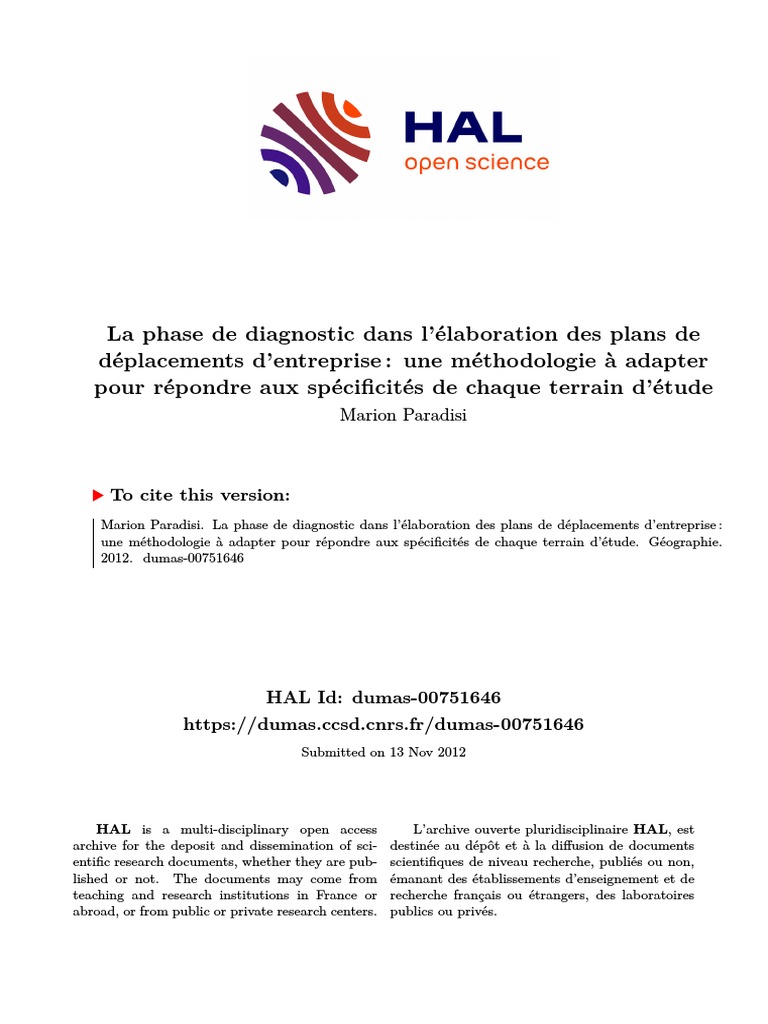 Master2 Marion Paradisi | PDF | Transport | Migration pendulaire