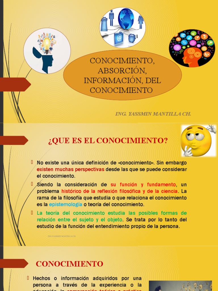 Conocimiento, Absorción, Información, Investigación Parte 1 | PDF | Conocimiento | Experiencia