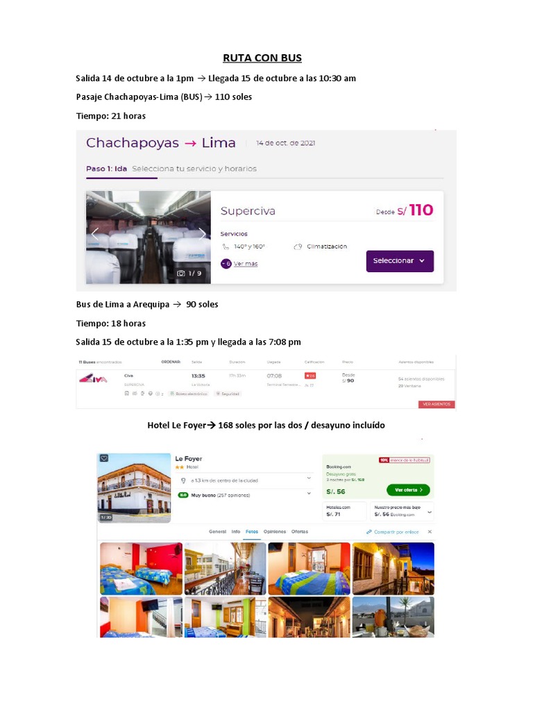 Viaje Arequipa | PDF