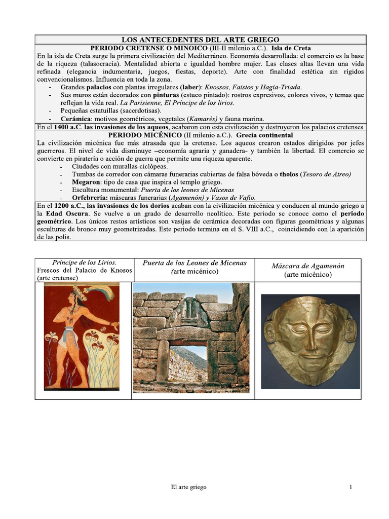 Tema 02 Arte Griego | PDF