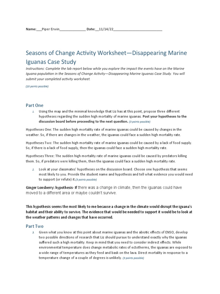 3.01 Seasons of Change | PDF