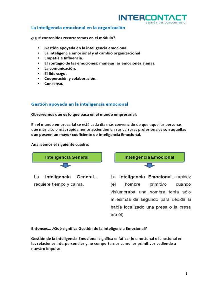 Inteligencia Emocional Mod 4 | PDF | Las emociones | Liderazgo