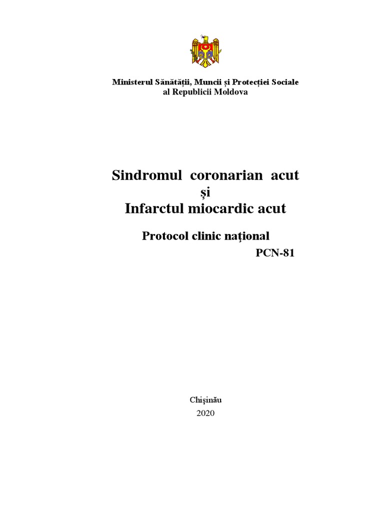PCN 81 Sindromul Coronarian Acut Si Infarctul Miocardic Acut | PDF