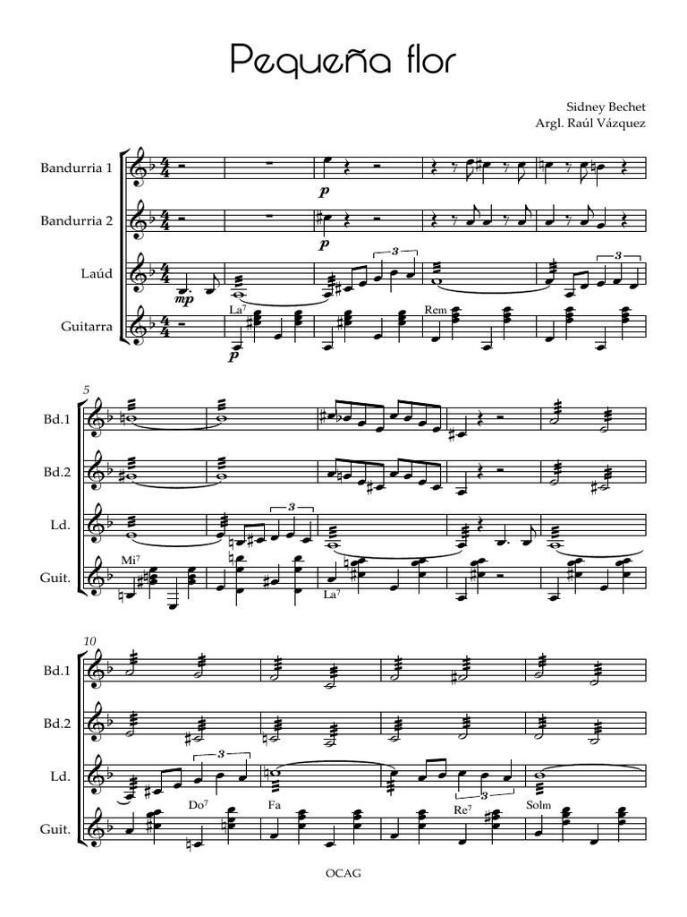 Pequeña Flor OCAG - Partitura Completa | PDF