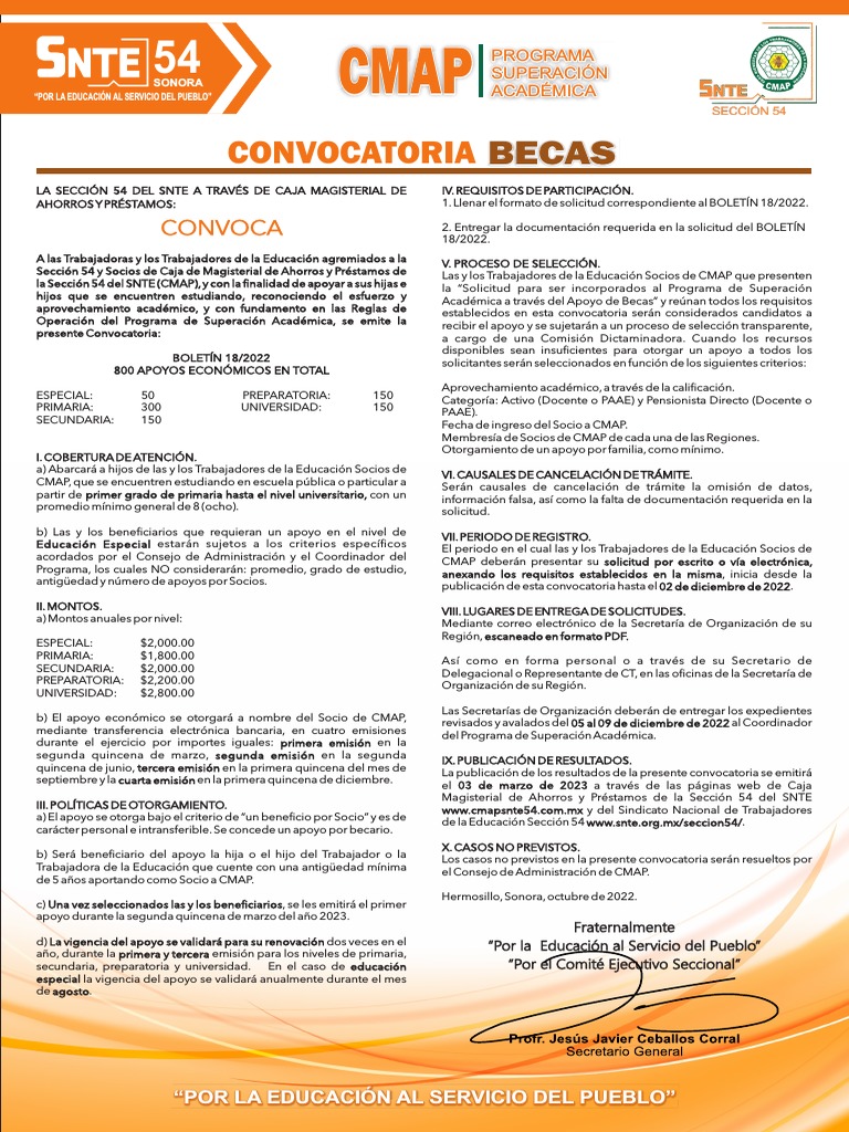 Cartel Becas 2022 | PDF