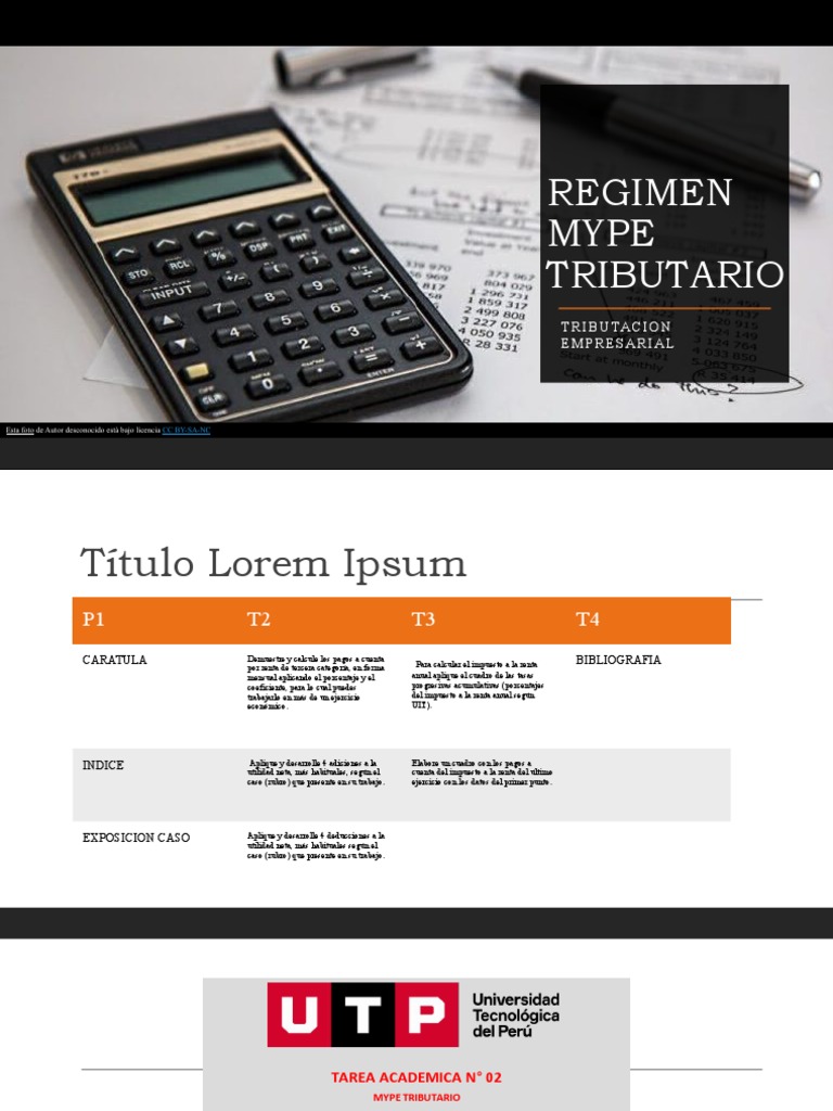 Regimen Mype Tributario | PDF | Impuesto sobre la renta | Depreciación