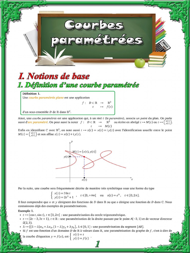 Courbes Paramétrées | PDF