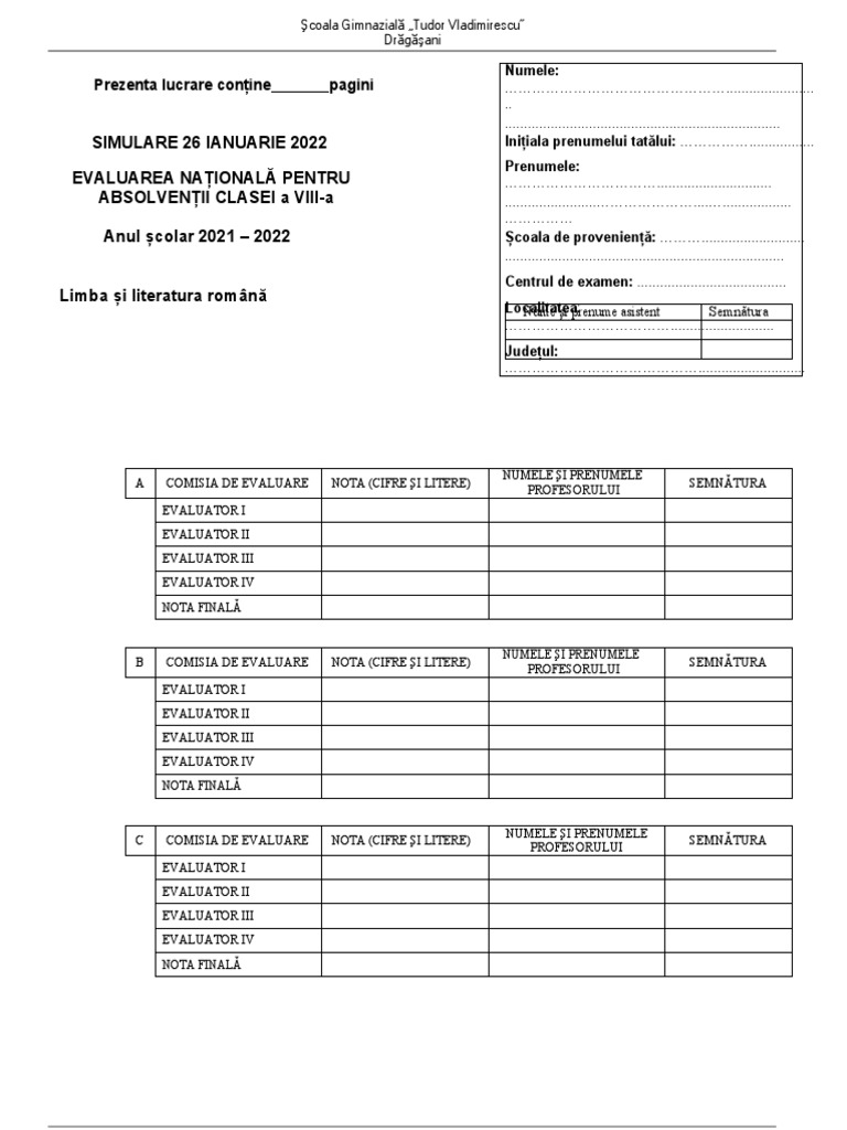 20221019-20221021-14-En - Model Simulare Cl. 7 | PDF