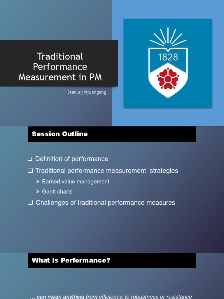 Traditional Performance Measurement in PM Amended | PDF | Business
