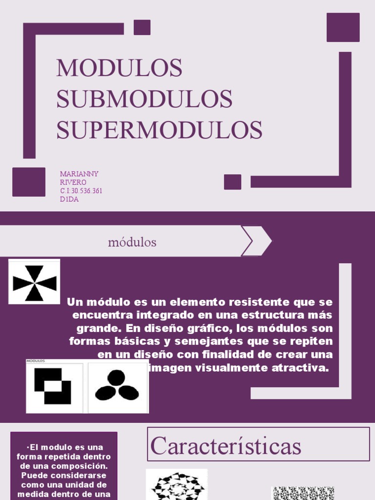 Los Modulos - Marianny Rivero D1da | PDF | Diseño | Módulo (Matemáticas)