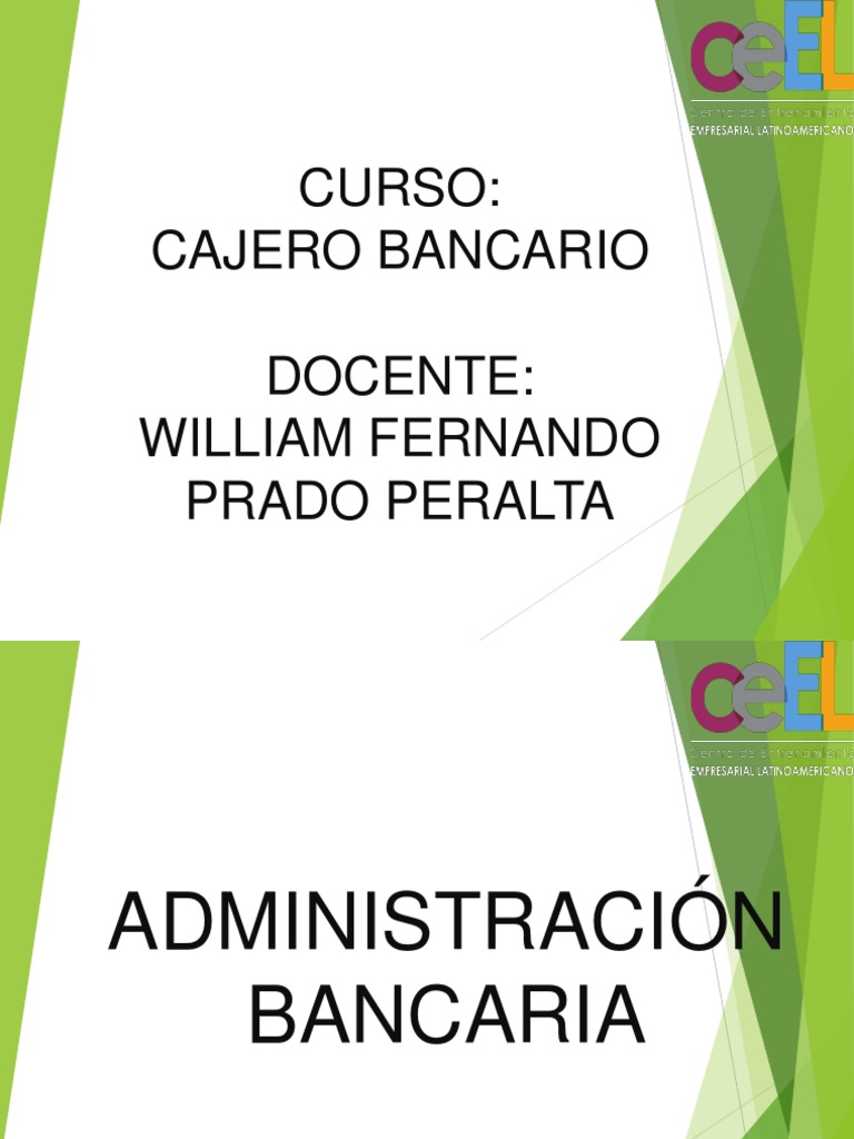 Cajero Bancario - Administración Bancaria | PDF | Bancos | Dinero