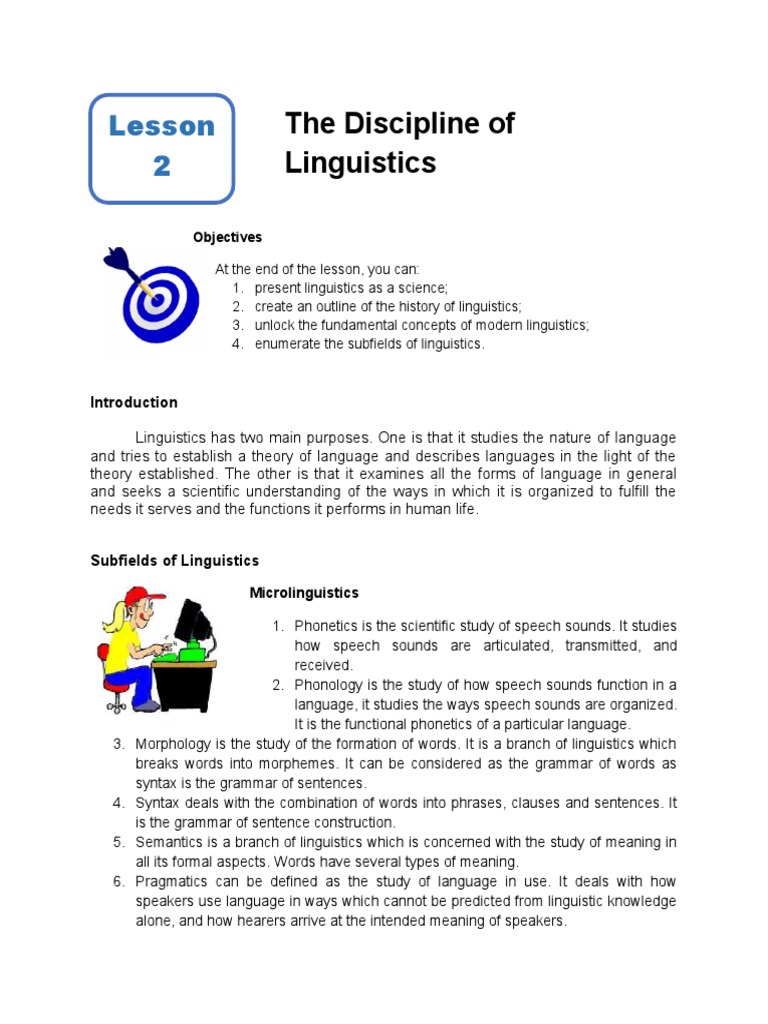 Overview of Linguistics Subfields | PDF | Linguistics | Word