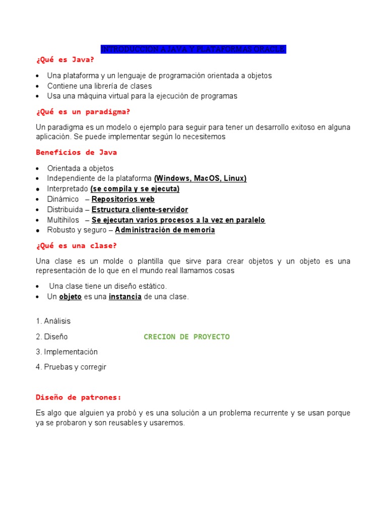 Java y Plataformas Oracle | PDF