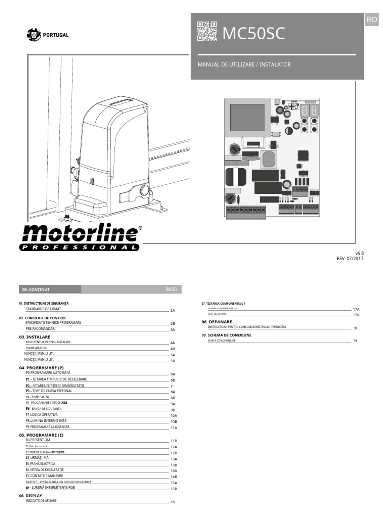Manual Programare Motorline Bravo 500 Mc50sc Limba Romana 7776 | PDF
