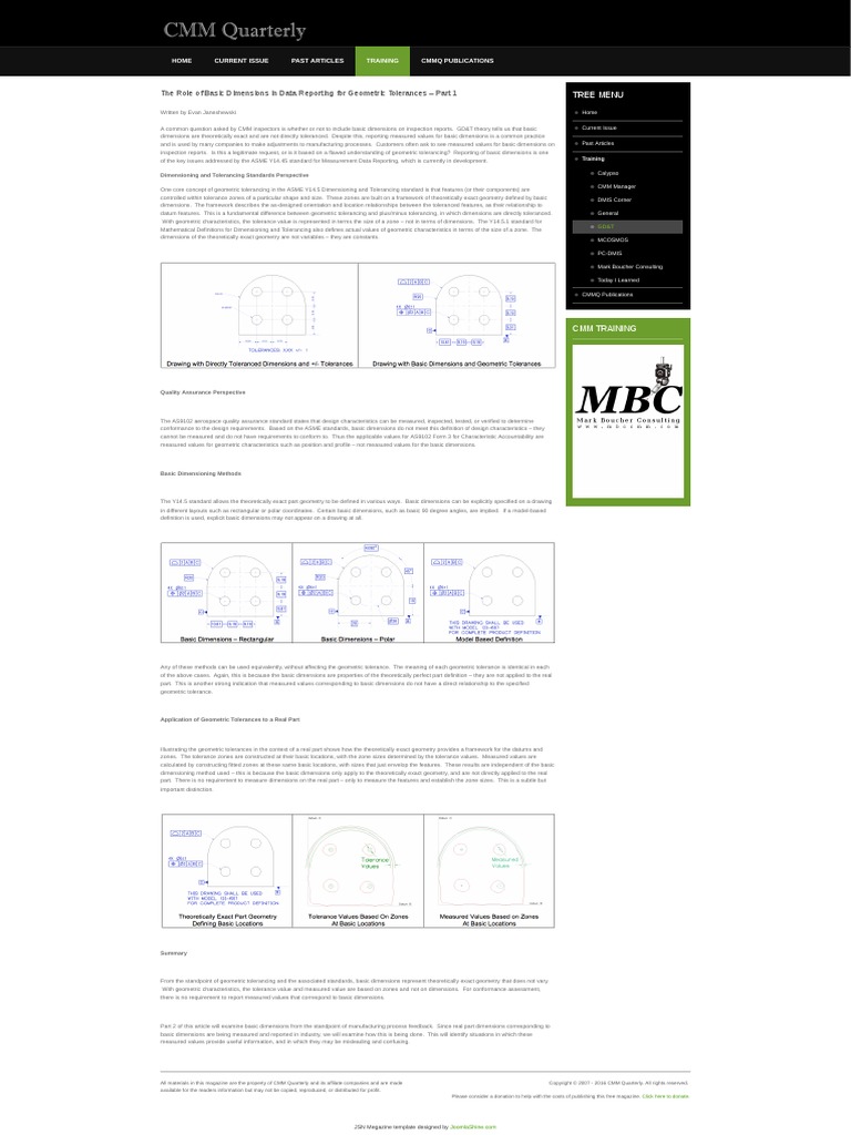 GD T 26 in Data Reporting For Geometric Tolerances Part 1 | PDF ...