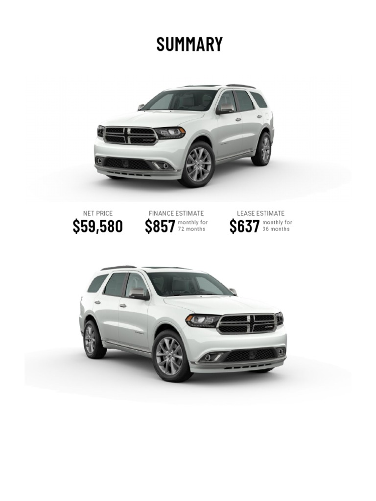 Build & Price A 2020 Dodge Durango Today! - Dodge | PDF