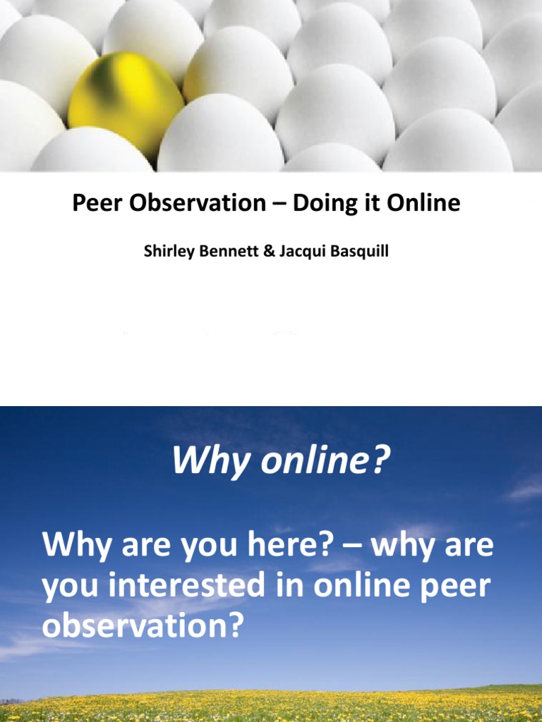 Observing Online Teaching. Creating A Supportive Process | PDF ...