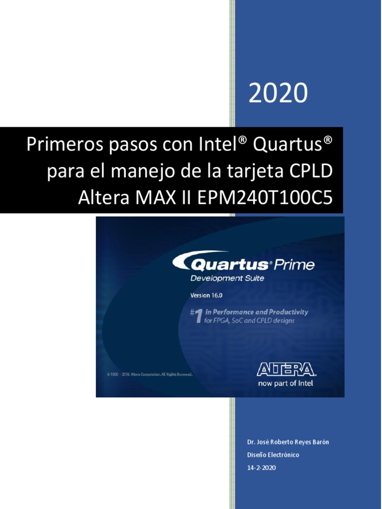 Como Configurar QUARTUS II para El Manejo de La Tarjeta CPLD Altera MAX II EPM240T100C5 | PDF