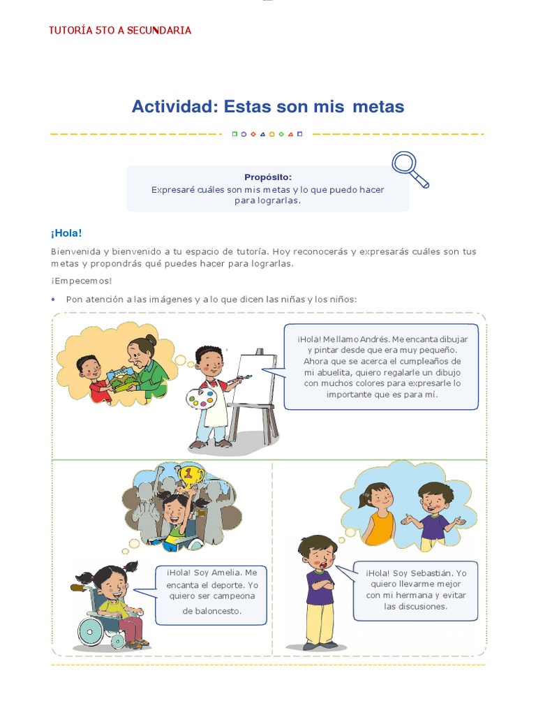 Mis Metas: Cómo Alcanzarlas en Secundaria | PDF